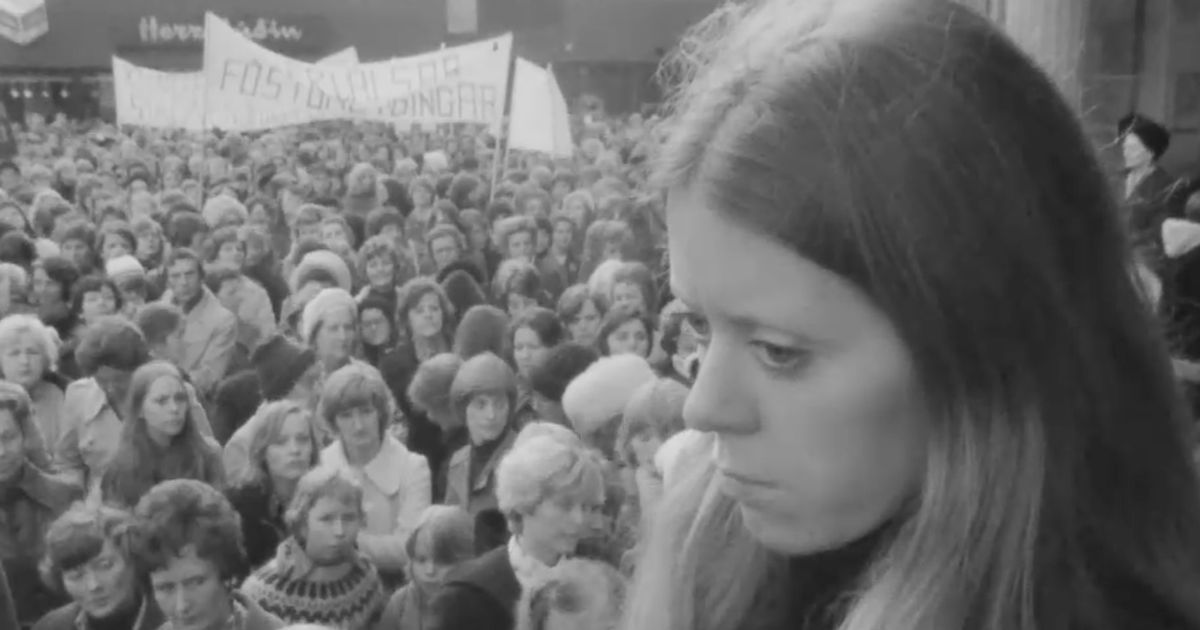 Film from the first Women's Day in 1975 - RÚV.is