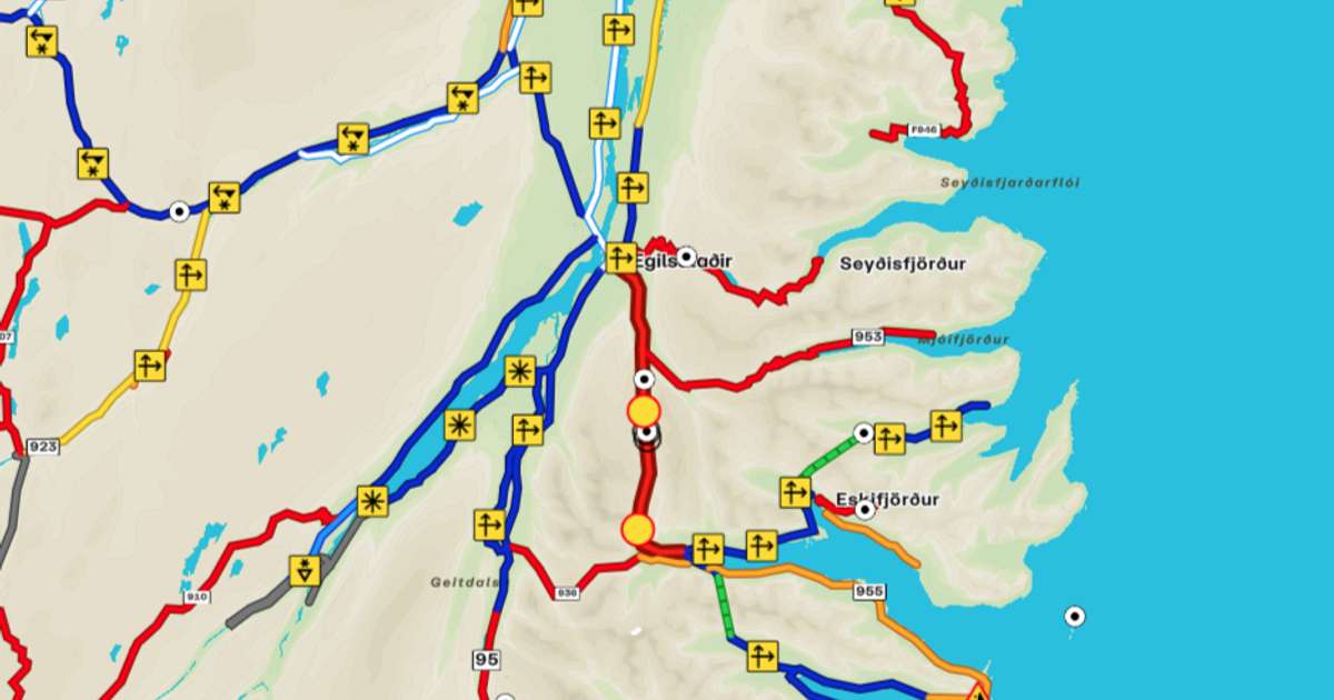 Hringveginum lokað á Fagradal – Fylgdarakstur klukkan 15 - RÚV.is
