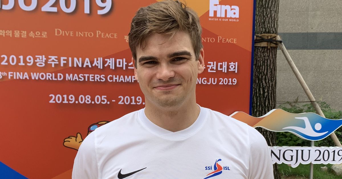 Anton breaks three national swim records - RÚV.is