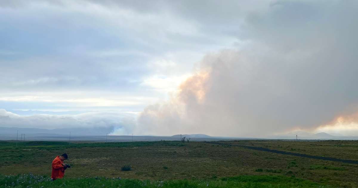 Volcanic gases linger over Reykjanesbær - RÚV.is